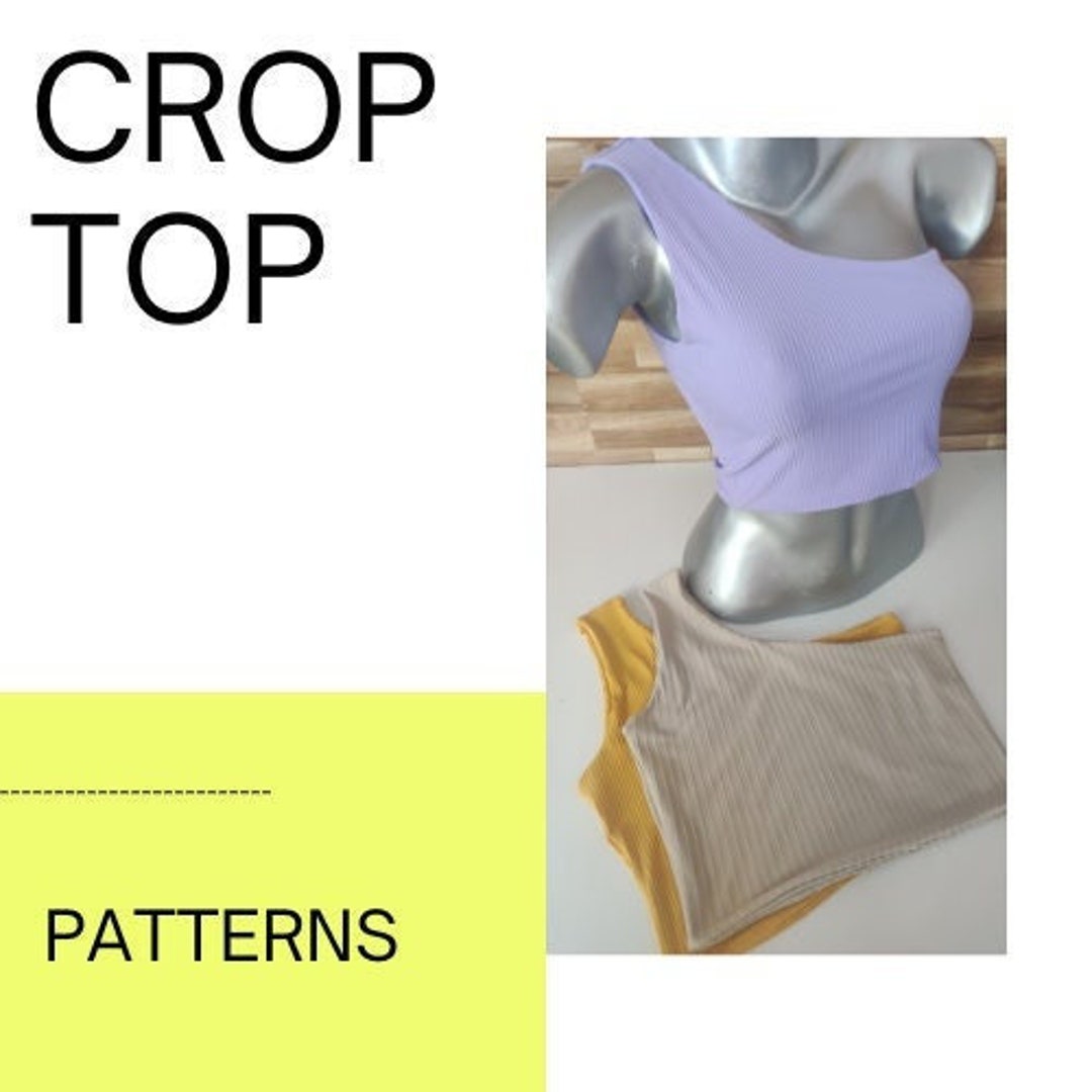 Patrón y confección de Top Crop asimétrico - Etsy España