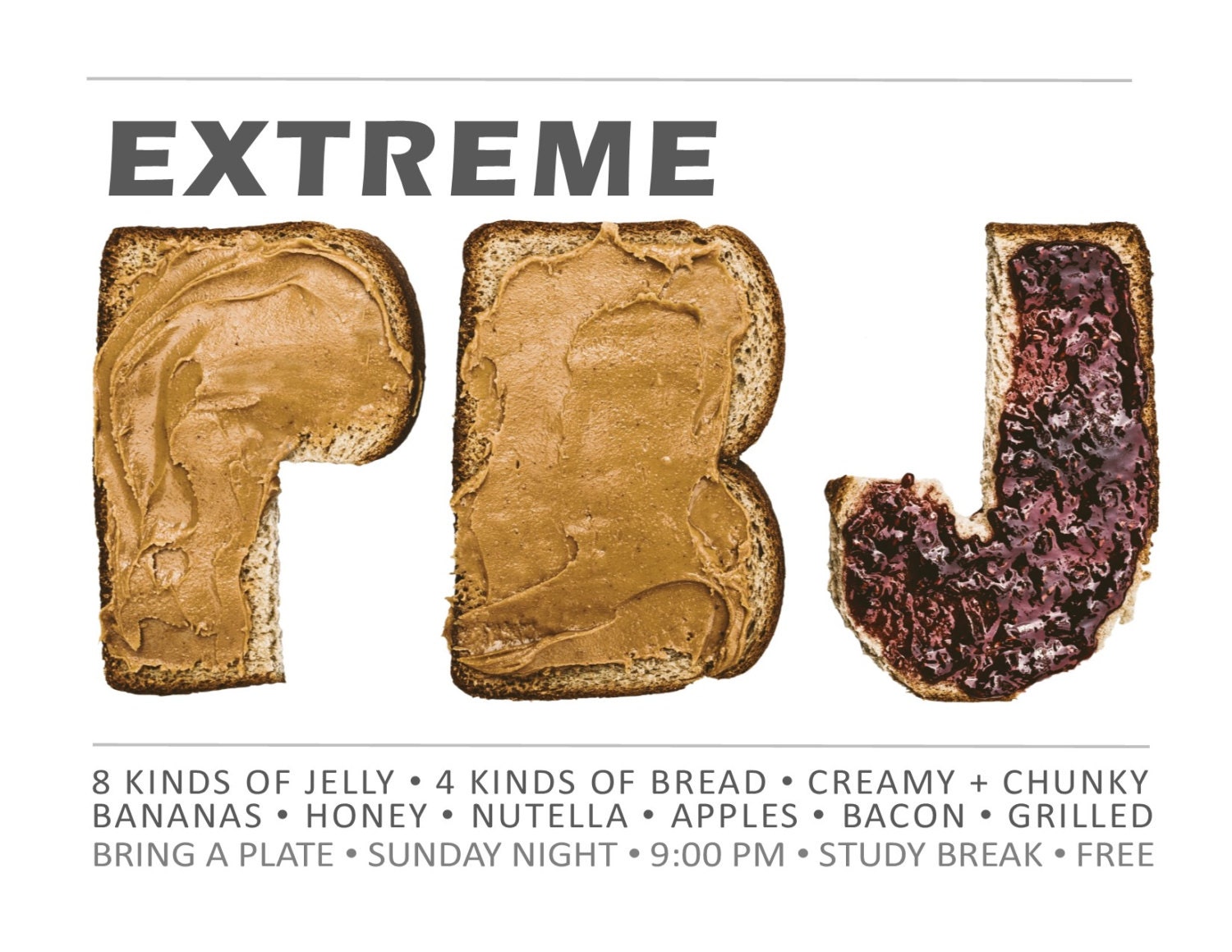 Extreme PB&J Program Advertisement Text Fully Editable - Etsy