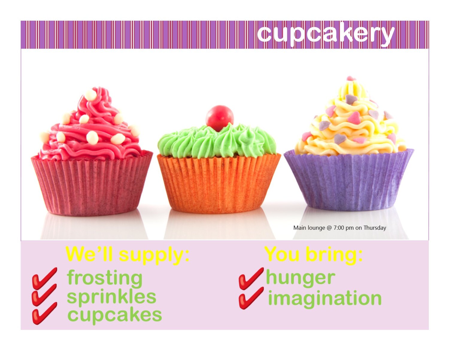 Cupcakes - Program Advertisement - Text Fully Editable - Etsy