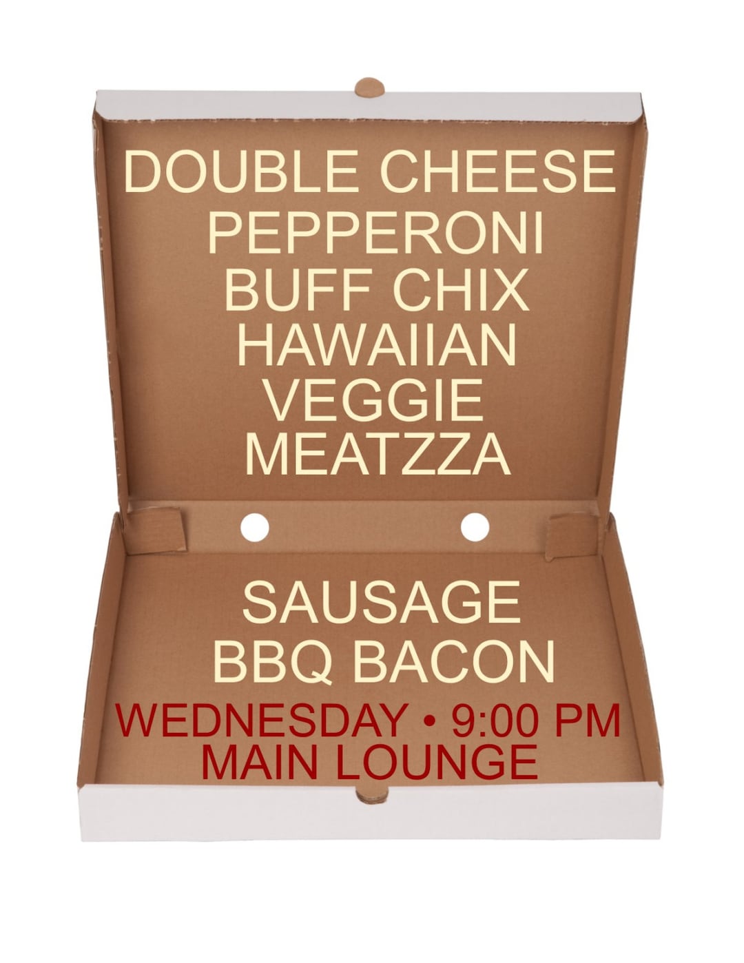 Pizza Box - Program Advertisement -text Fully Editable - Etsy