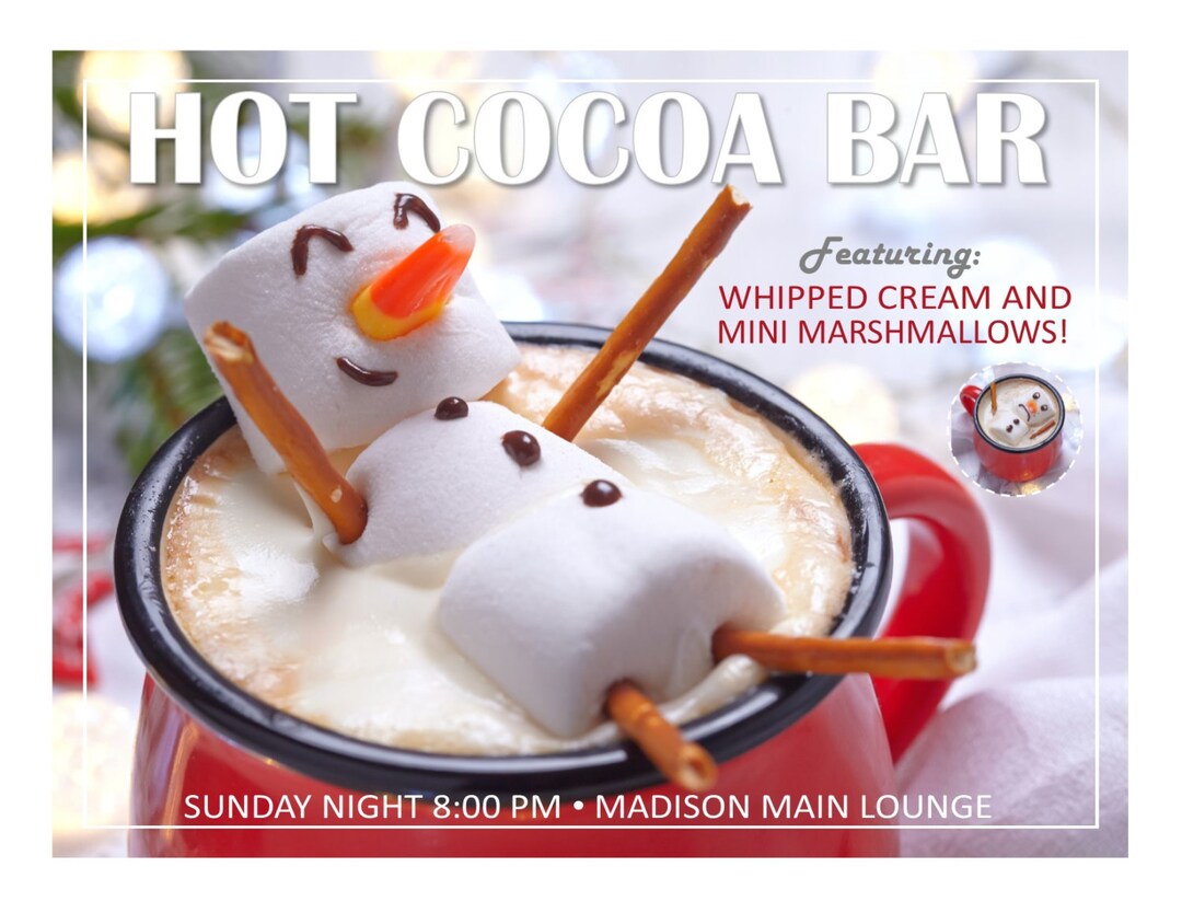 Hot Cocoa Bar - Program Advertisement - Text Fully Editable - Etsy