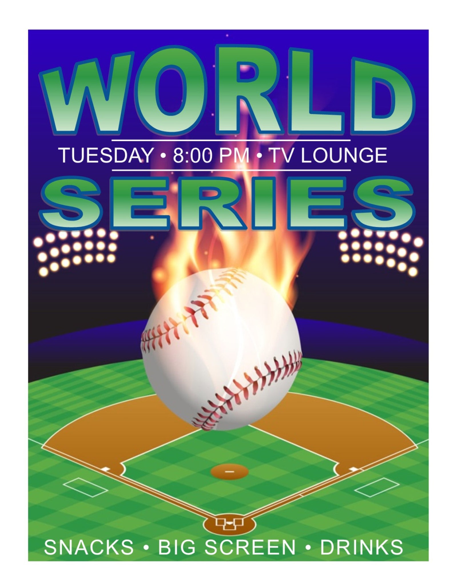 World Series program Advertisement Fully Editable - Etsy
