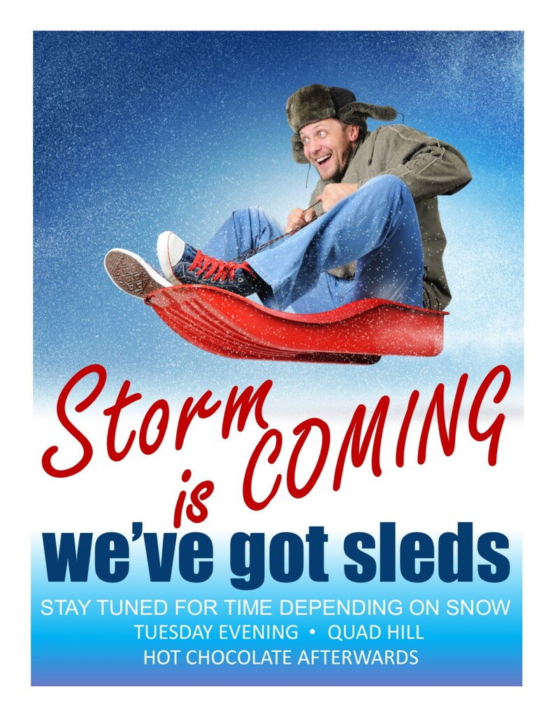 Sledding - Program Advertisement - Text Fully Editable - Etsy