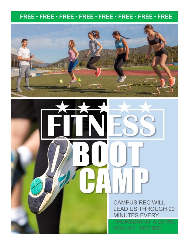 Boot Camp - Program Advertisement - Text Fully Editable - Etsy