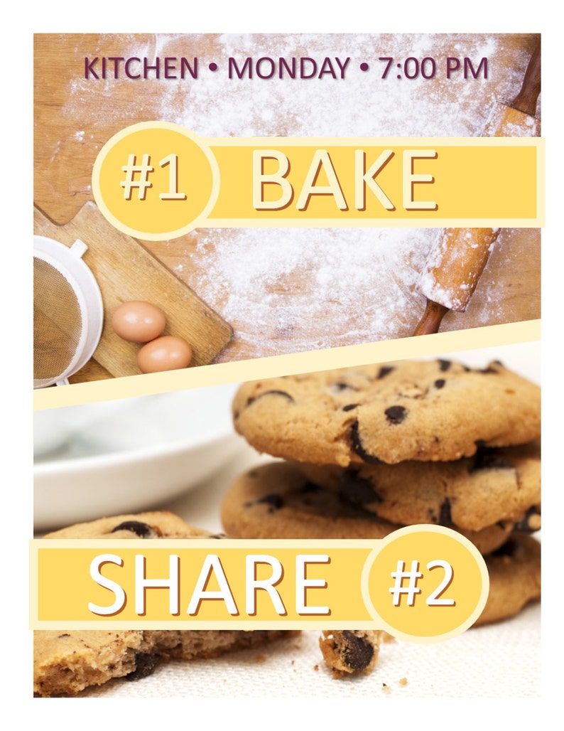 Cookie Bake and Share - Program Advertisement - Text Fully Editable - Etsy