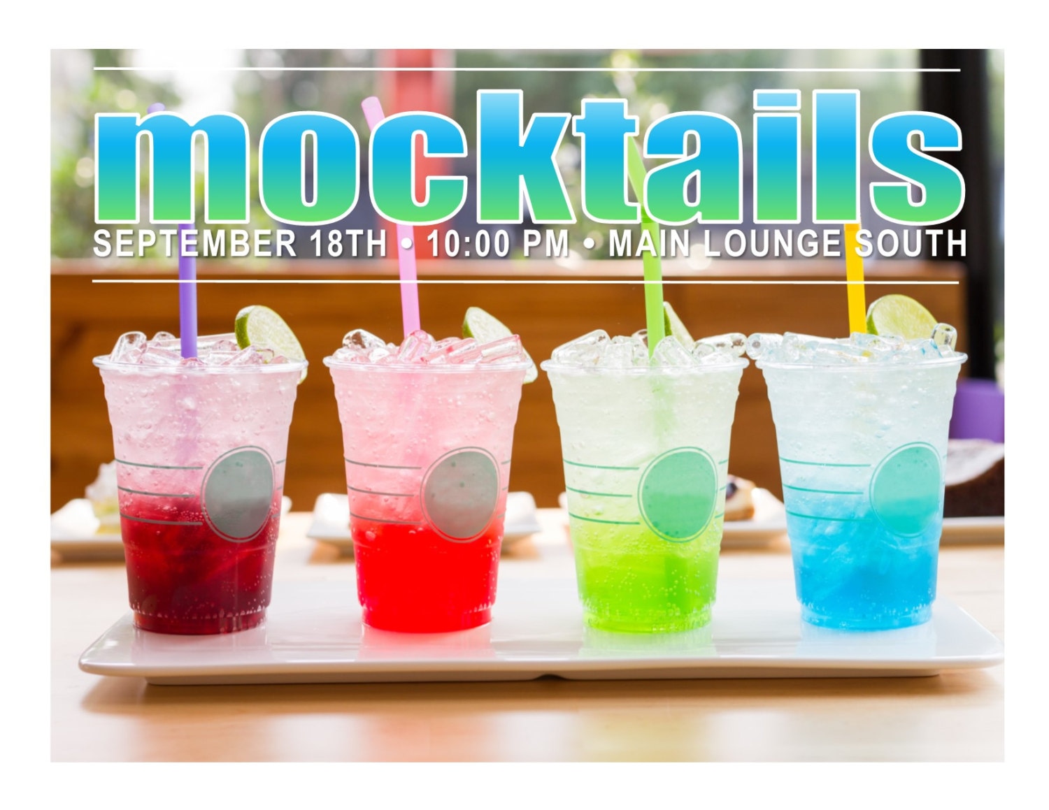 Mocktails - Program Advertisement - Fully Editable Text - Etsy