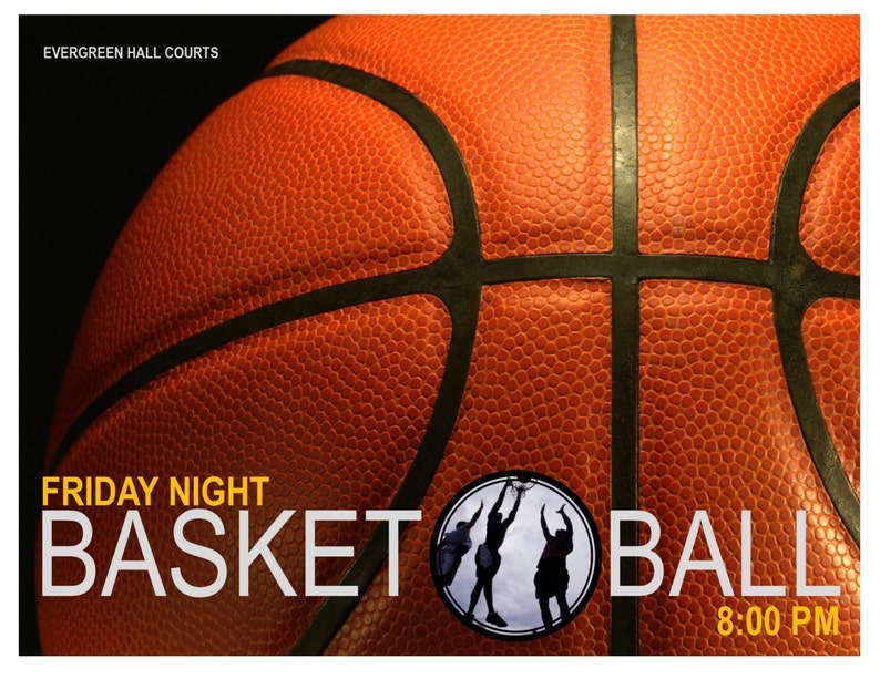 Basketball - Program Advertisement - Basketball - Text Fully Editable ...
