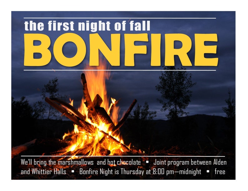 Bonfire - Program Advertisement - Fully Editable - Etsy