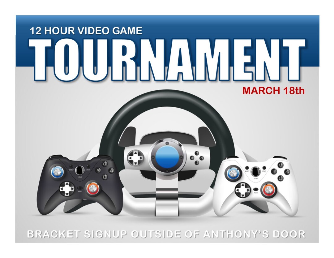 Video Game Tournament - Program Advertisement - Fully Editable Text - Etsy