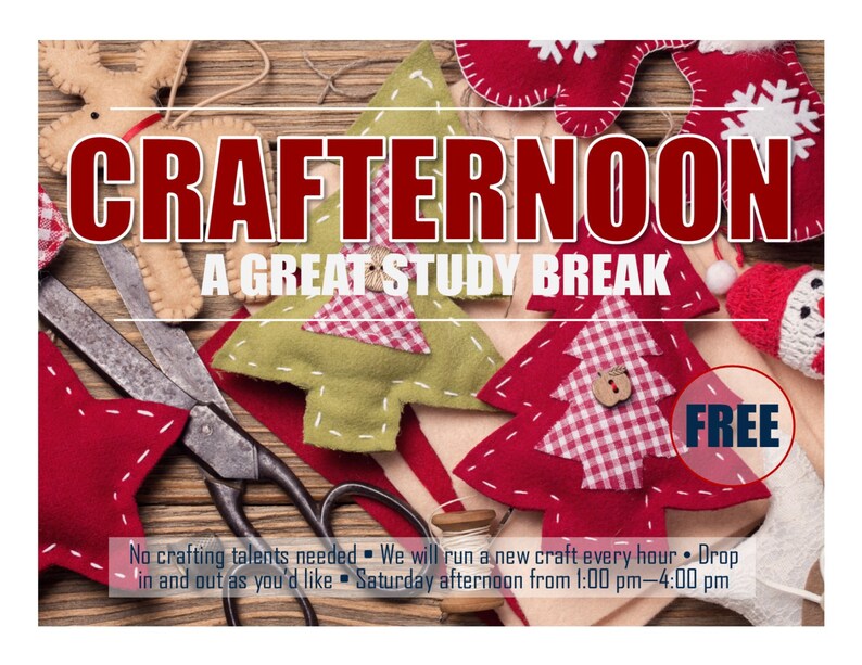 Crafternoon - Program Advertisement - Text Fully Editable - Etsy