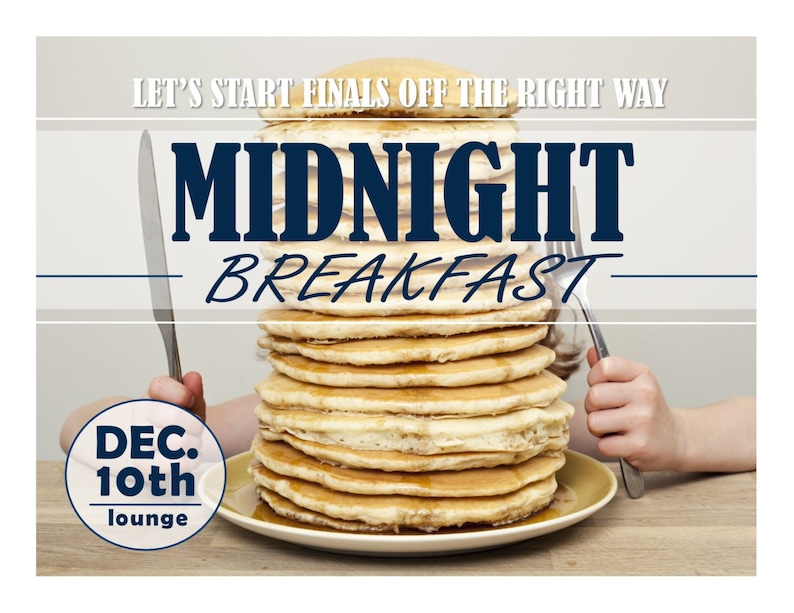 Midnight Breakfast - Program Advertisement - Fully Editable Text - Etsy