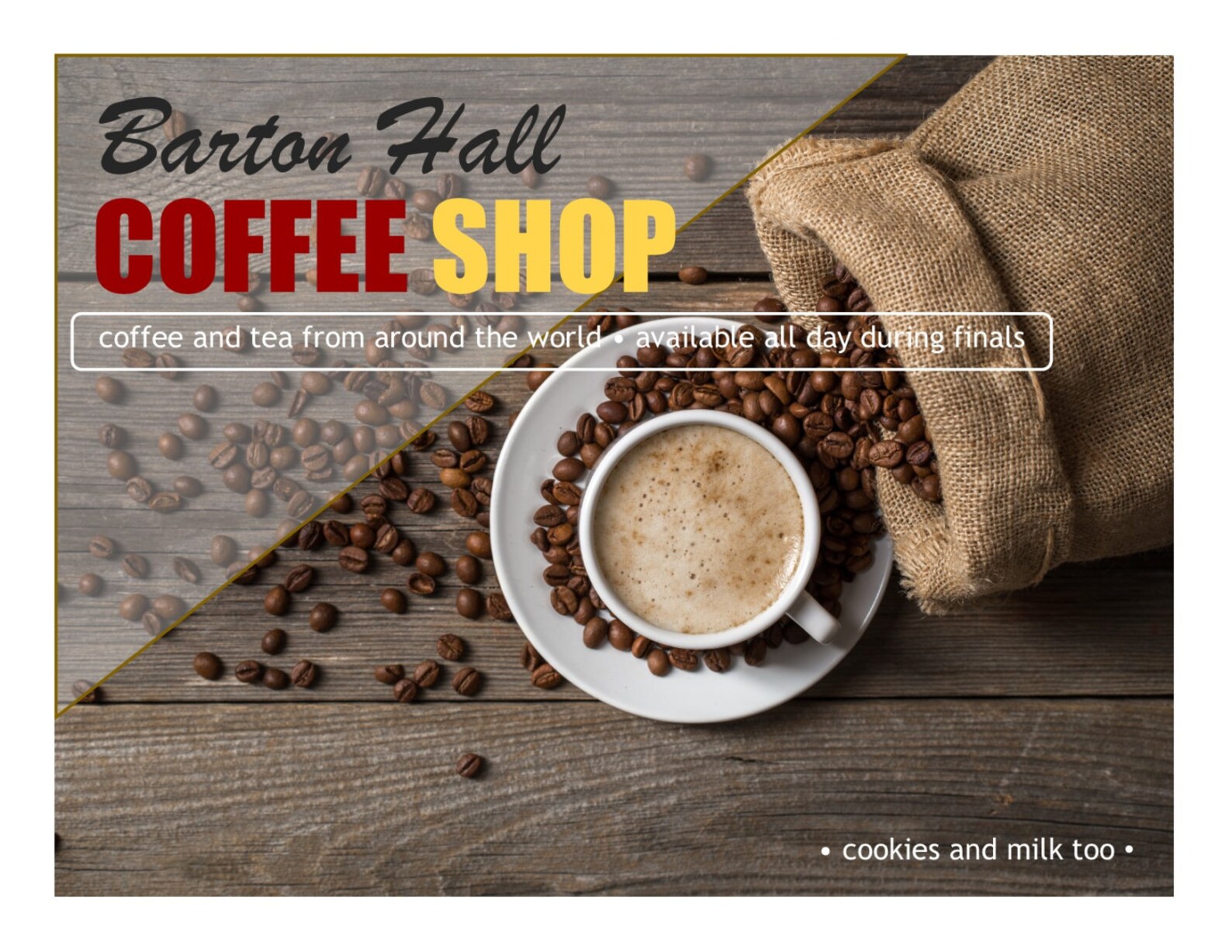 Coffee Shop - Program Advertisement - Text Fully Editable - Etsy
