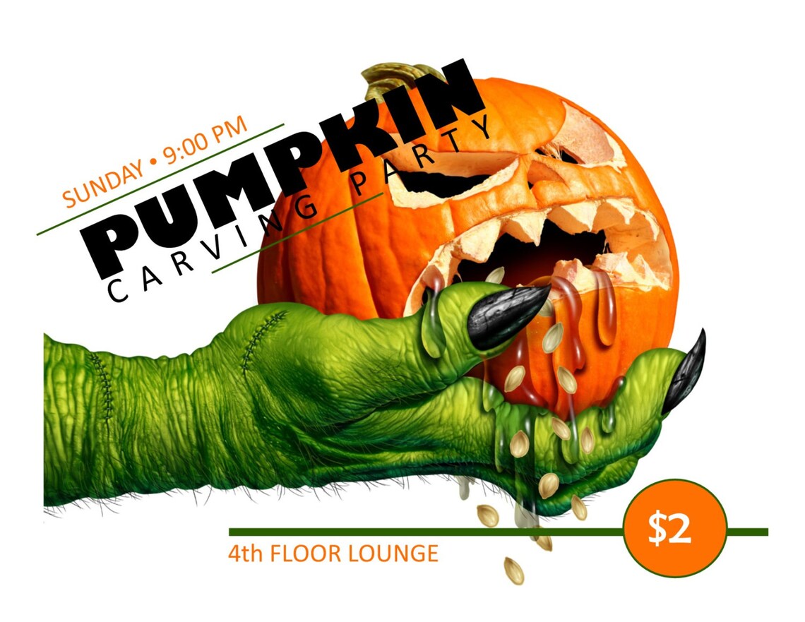 Pumpkin Carving - Program Advertisement - Text Fully Editable - Etsy