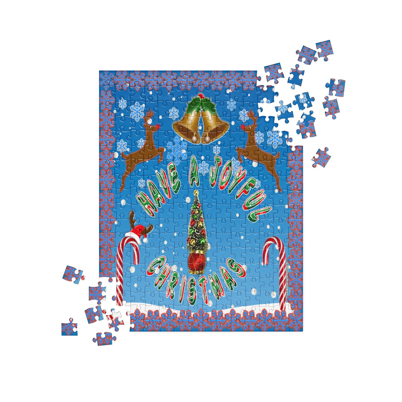 Jigsaw Puzzle, Christmas Gift for Kids, Merry Christmas, Joyful ...