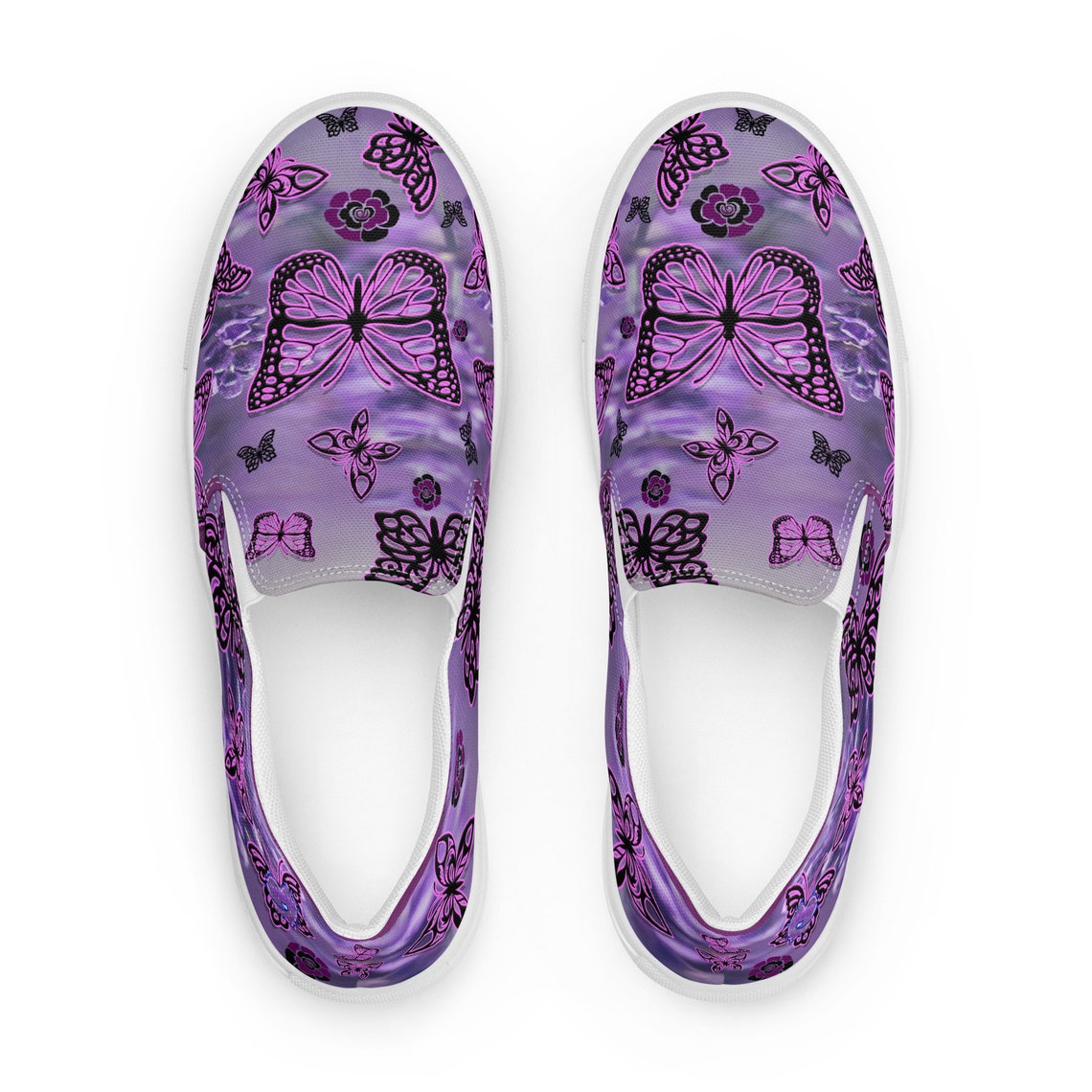 Butterfly, Butterflies Fashion Design Colorful Shoe, Patterned Women’s ...