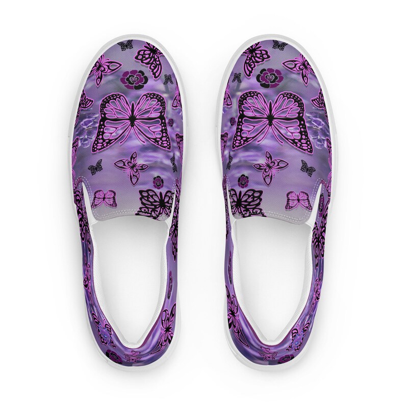 Butterfly, Butterflies Fashion Design Colorful Shoe, Patterned Women’s ...