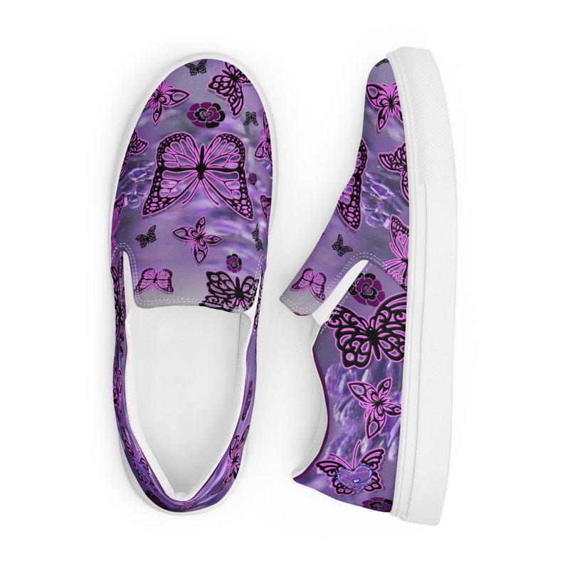 Butterfly, Butterflies Fashion Design Colorful Shoe, Patterned Women’s ...