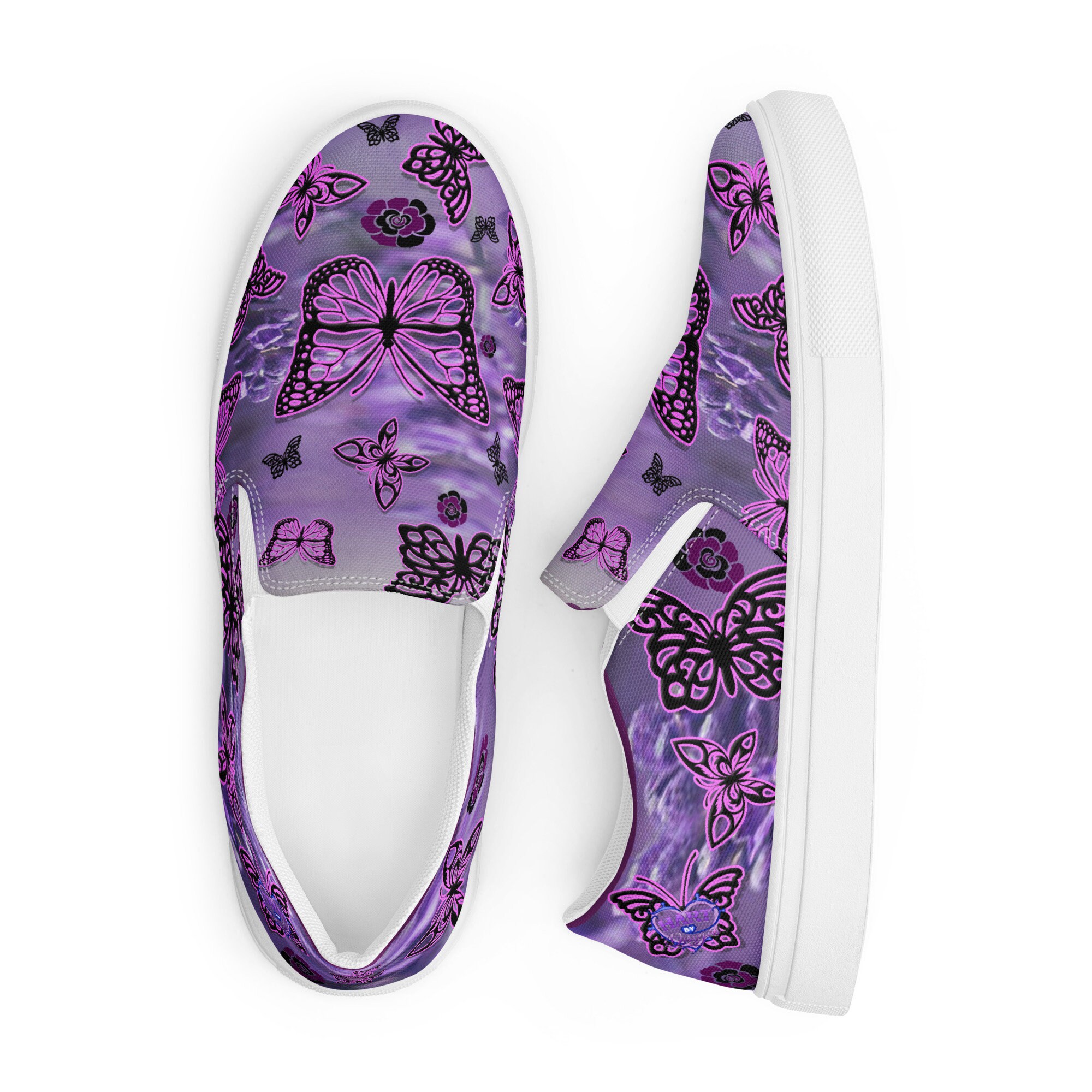 Butterfly, Butterflies Fashion Design Colorful Shoe, Patterned Women’s ...
