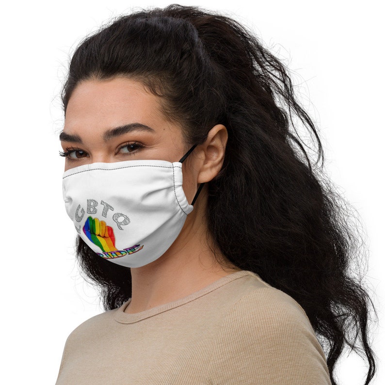 LGBTQ Pride Black Premium Face Mask. Lesbian Gay LGBTQ - Etsy