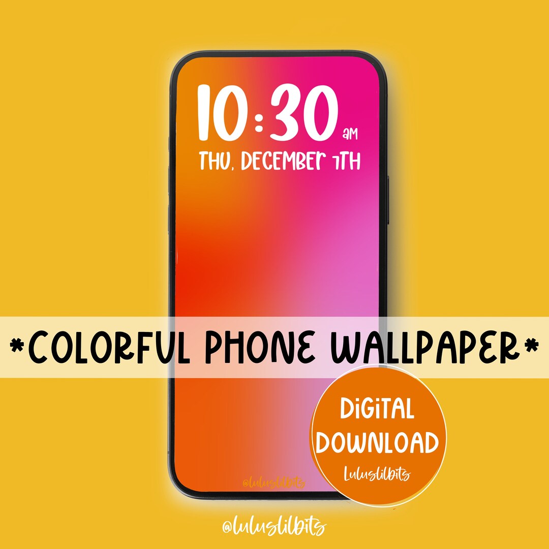 Colorful Gradient Digital Phone Wallpaper | Rainbow Wallpaper | iPhone ...