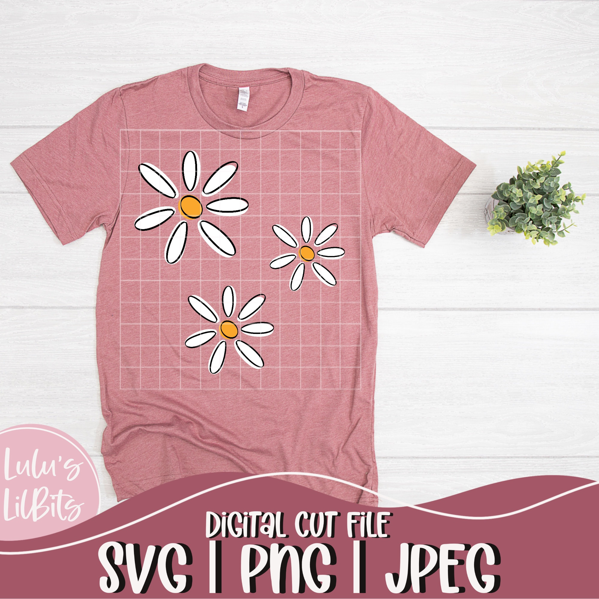 Flower Svg Retro Flower Svg Daisy Flower Svg Daisy Svg | Etsy