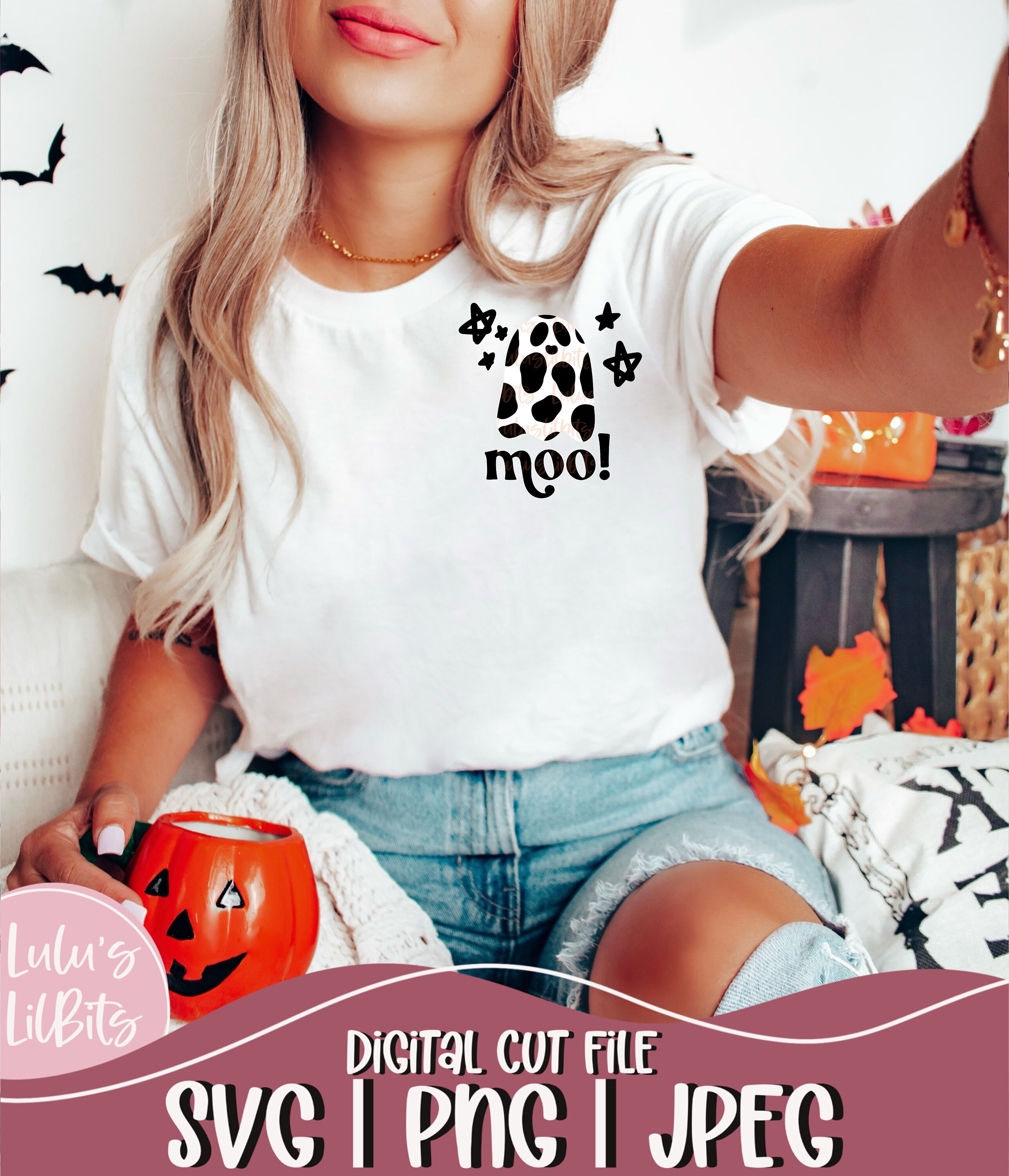 Ghost Cow Print SVG Ghost Cut File Cut File for Cricut or - Etsy