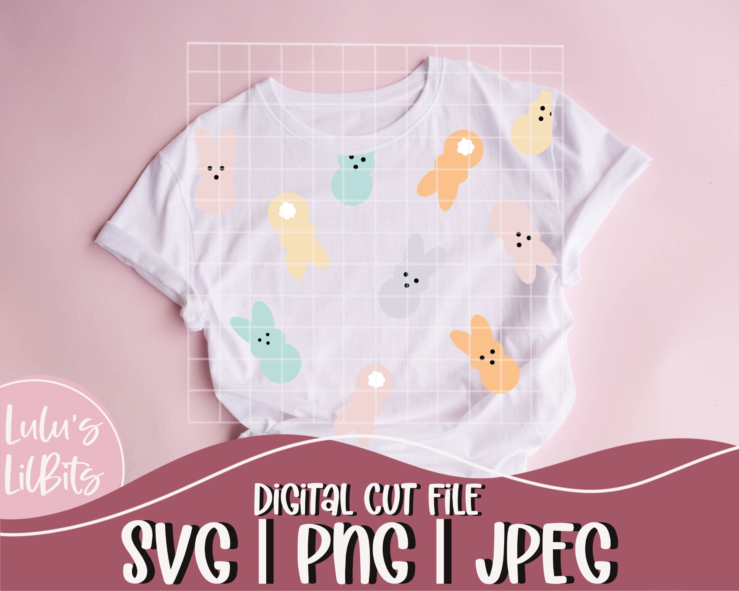 Easter Bunny Peep Svg Easter Candy Svg Bunny Pattern Svg - Etsy