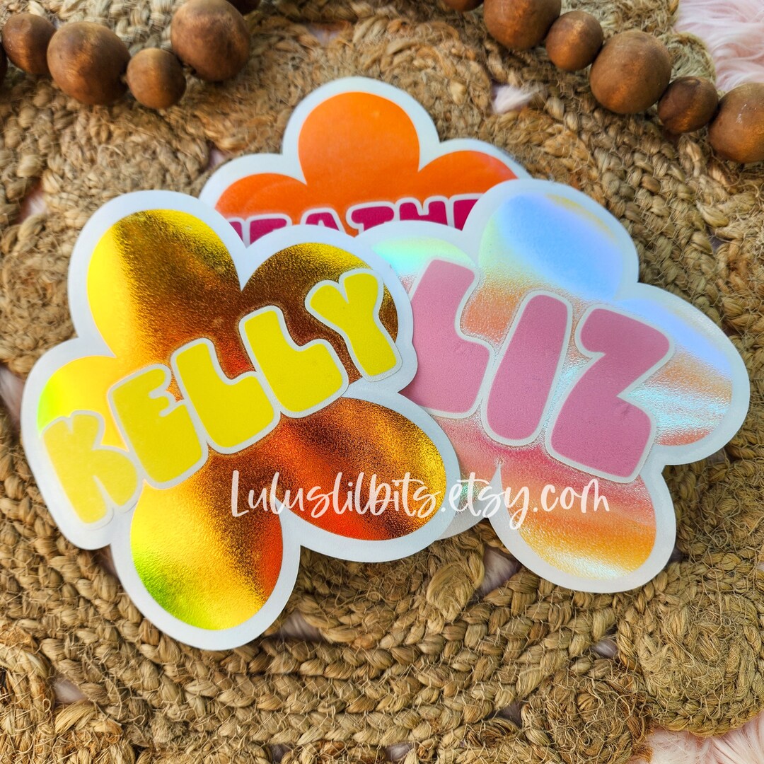 Personalized Flower Name Vinyl Decal Sticker | Handmade Gift | Vinyl ...