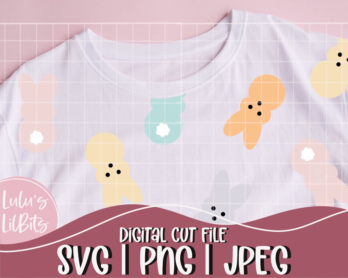 Easter Bunny Peep Svg Easter Candy Svg Bunny Pattern Svg - Etsy