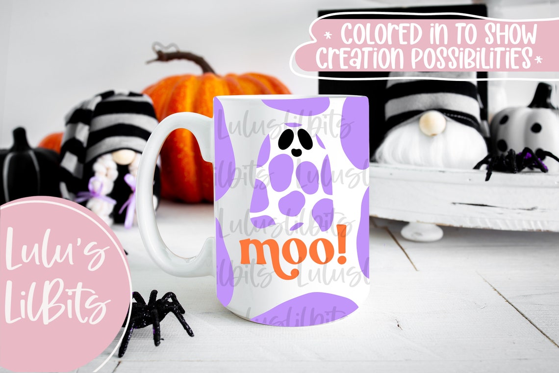 Ghost Cow Print SVG Ghost Cut File Cut File for Cricut or - Etsy