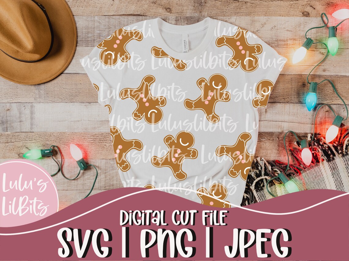 Gingerbread SVG Gingerbread Cut File Gingerbread Pattern - Etsy