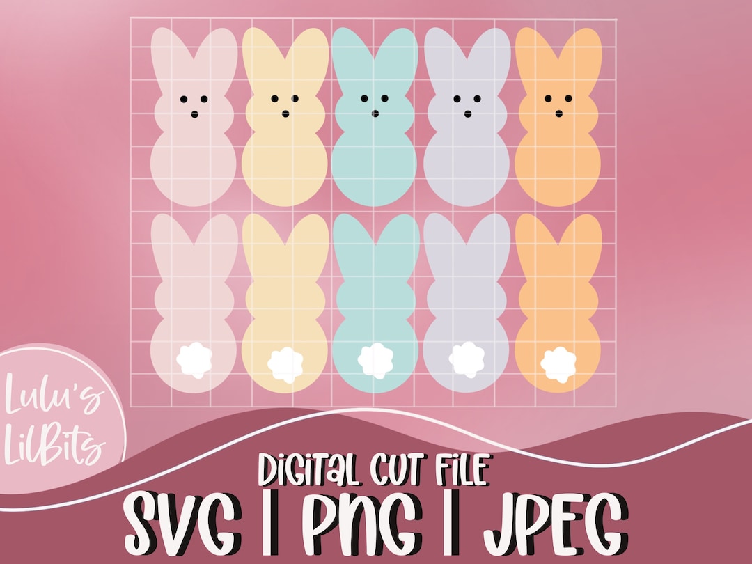 Easter Bunny Peep Svg Easter Candy Svg Bunny Pattern Svg Digital ...