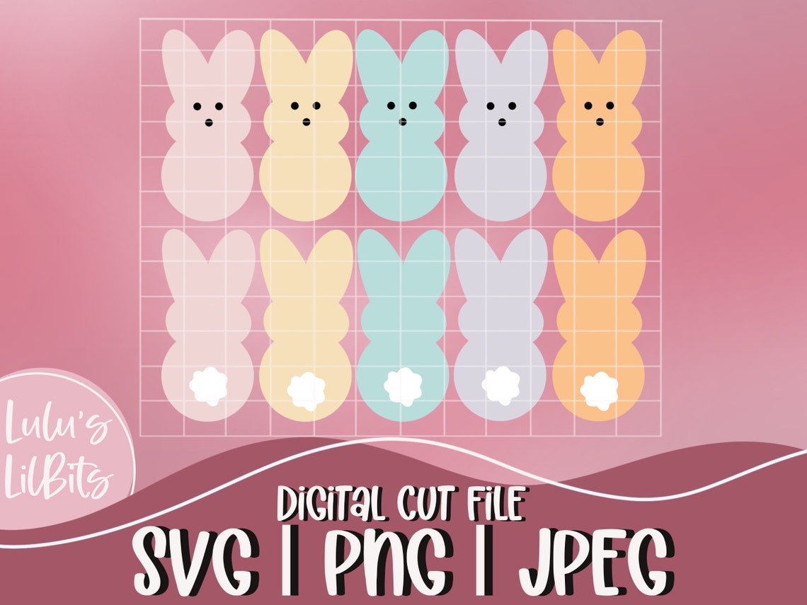 Easter Bunny Peep Svg Easter Candy Svg Bunny Pattern Svg - Etsy