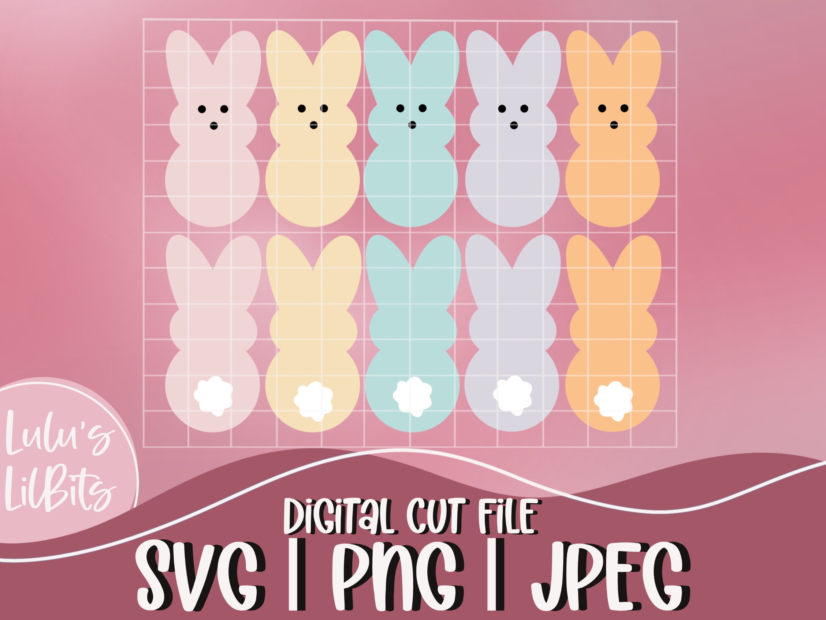 Easter Bunny Peep Svg Easter Candy Svg Bunny Pattern Svg - Etsy