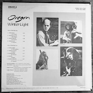 Oregon "winter Light" Vinyl Long Play Album. Ralph Towner and Collin ...