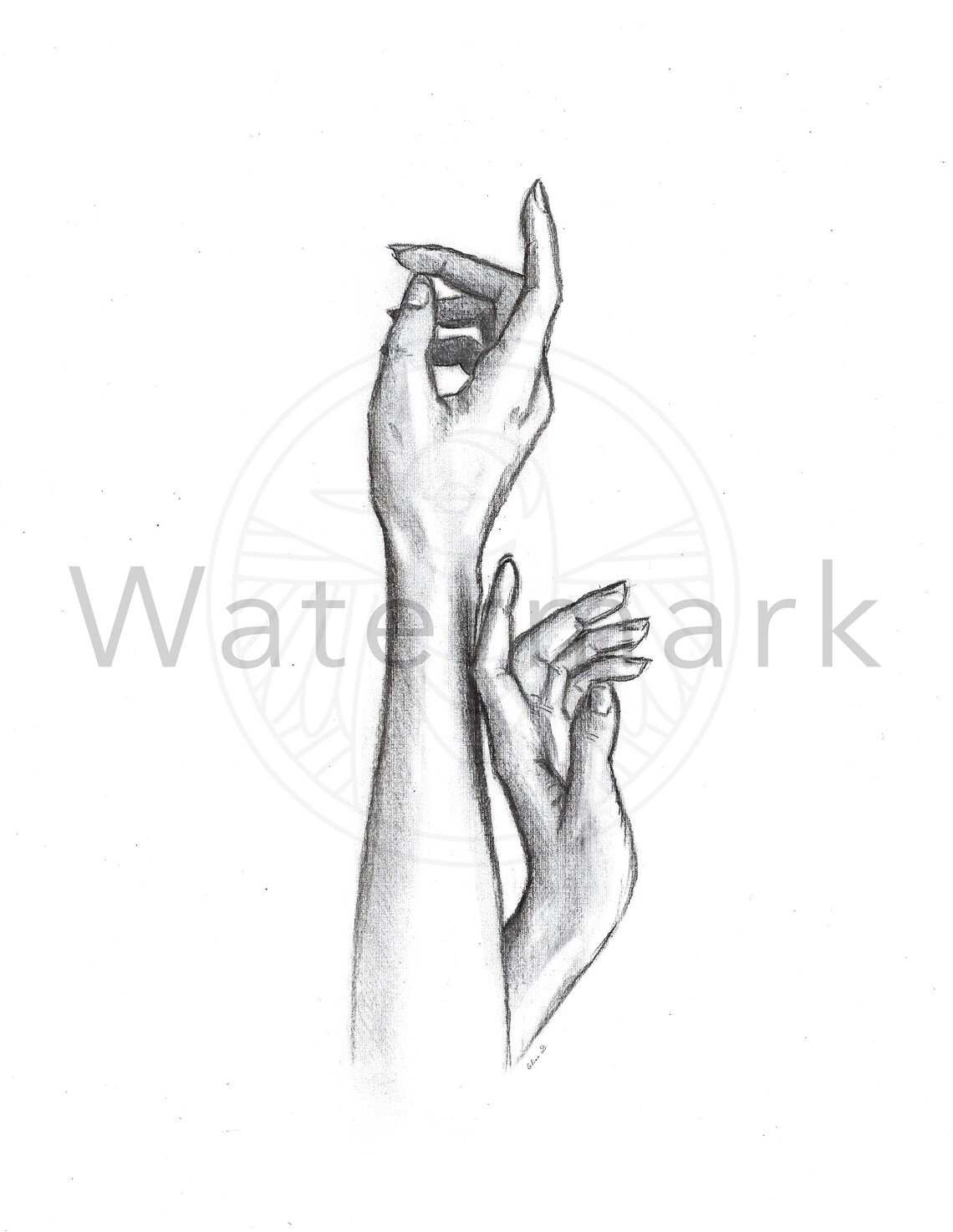 Hand Figure Drawing by Art by Elina - Etsy