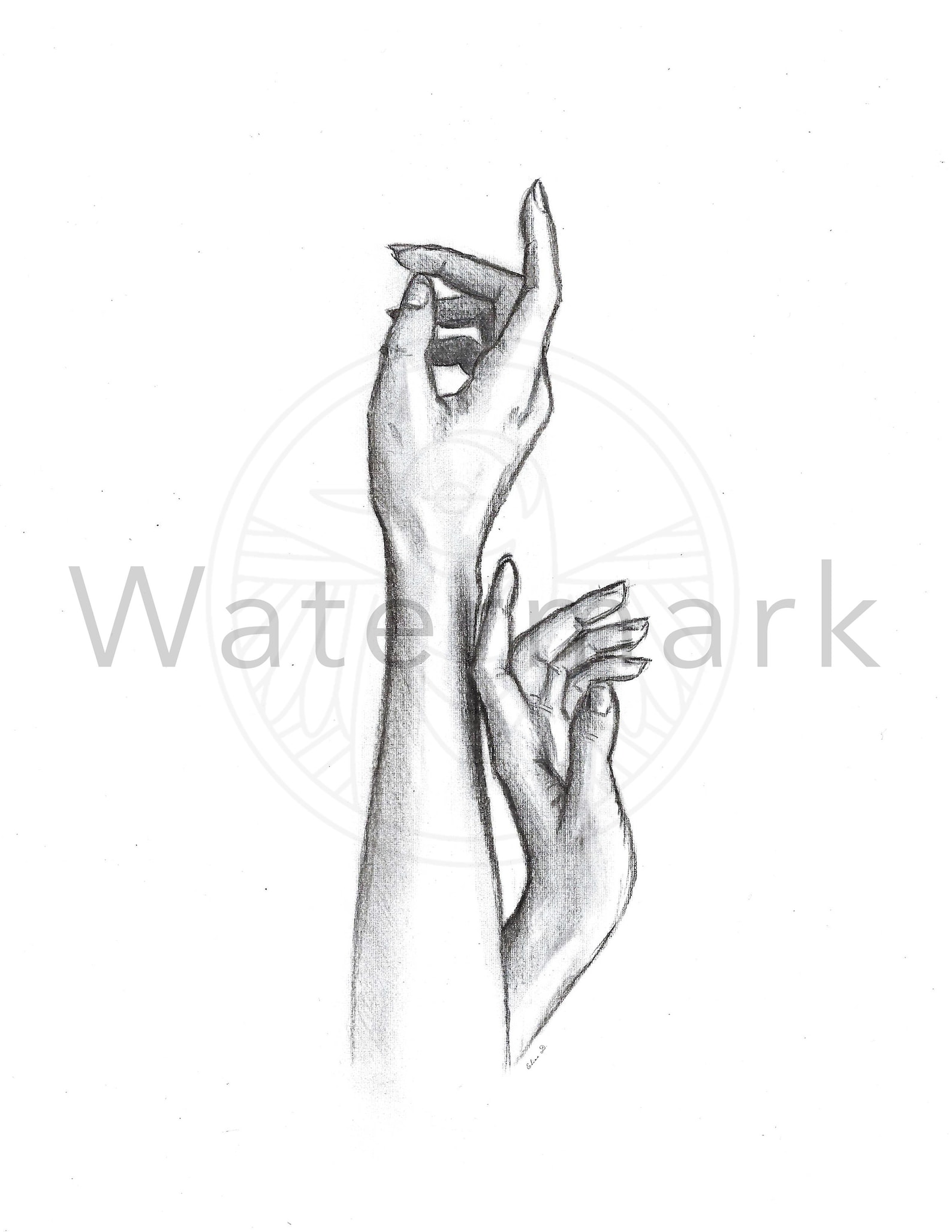 Hand Figure Drawing by Art by Elina - Etsy