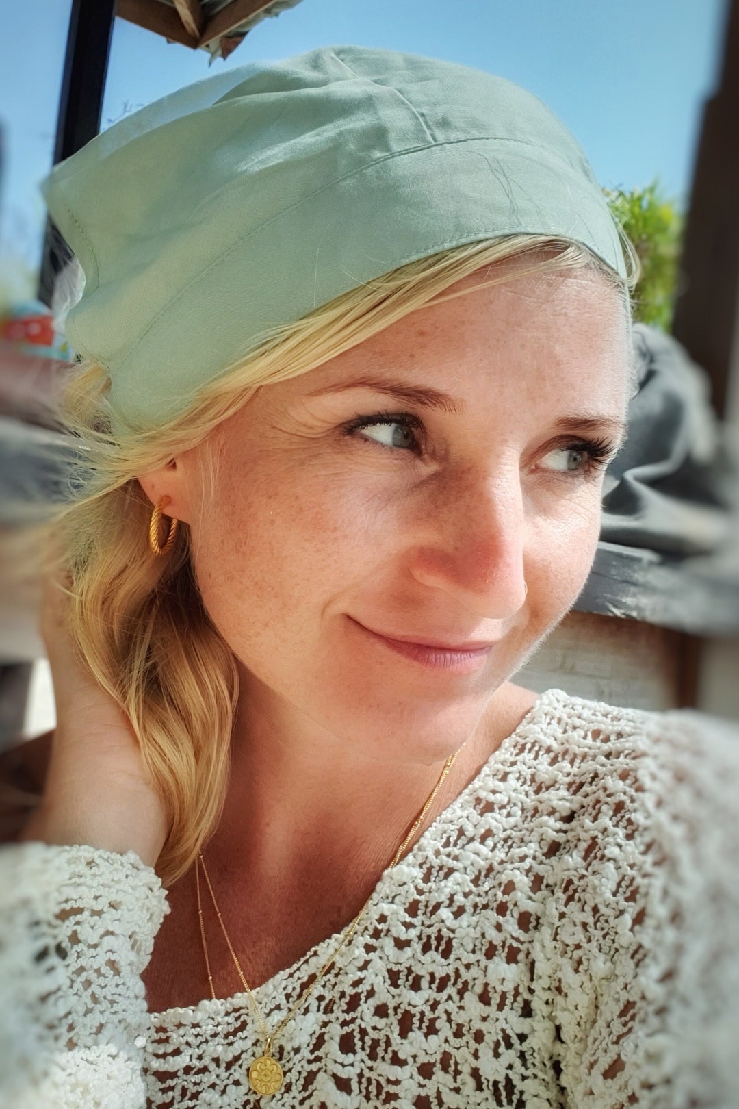 Boho Headscarf Mint Green Hair Kerchief Bandana Triangle Head Scarf ...