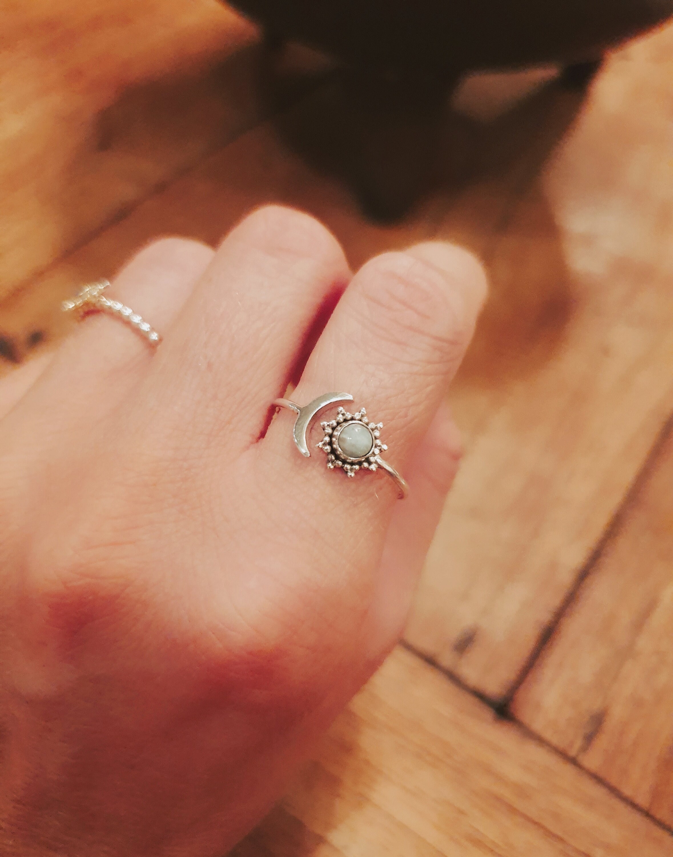 Fine Boho Ring Sun and Moon 925 Silver Made in Bali. Celestial | Etsy
