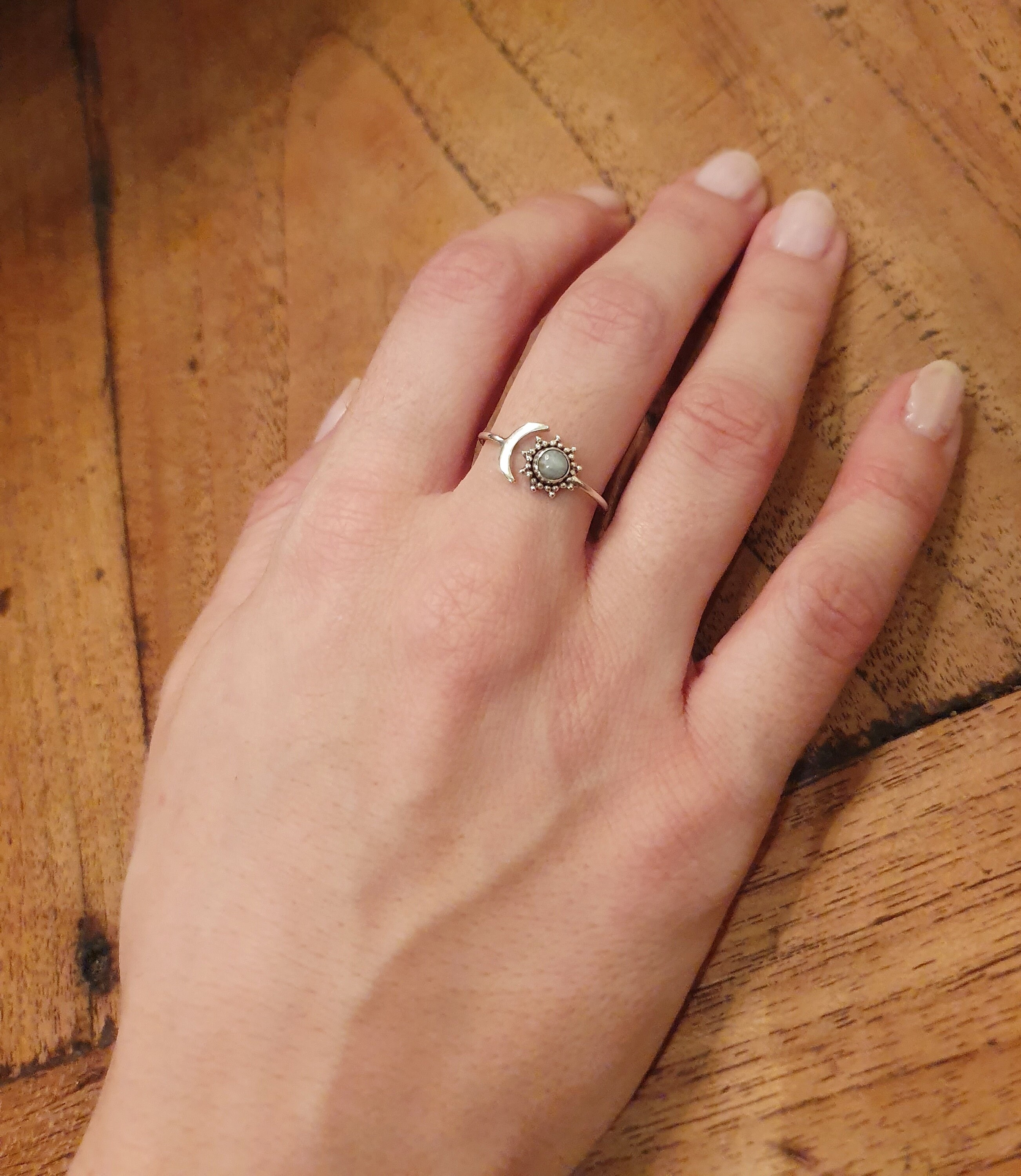 Fine Boho Ring Sun and Moon 925 Silver Made in Bali. Celestial | Etsy