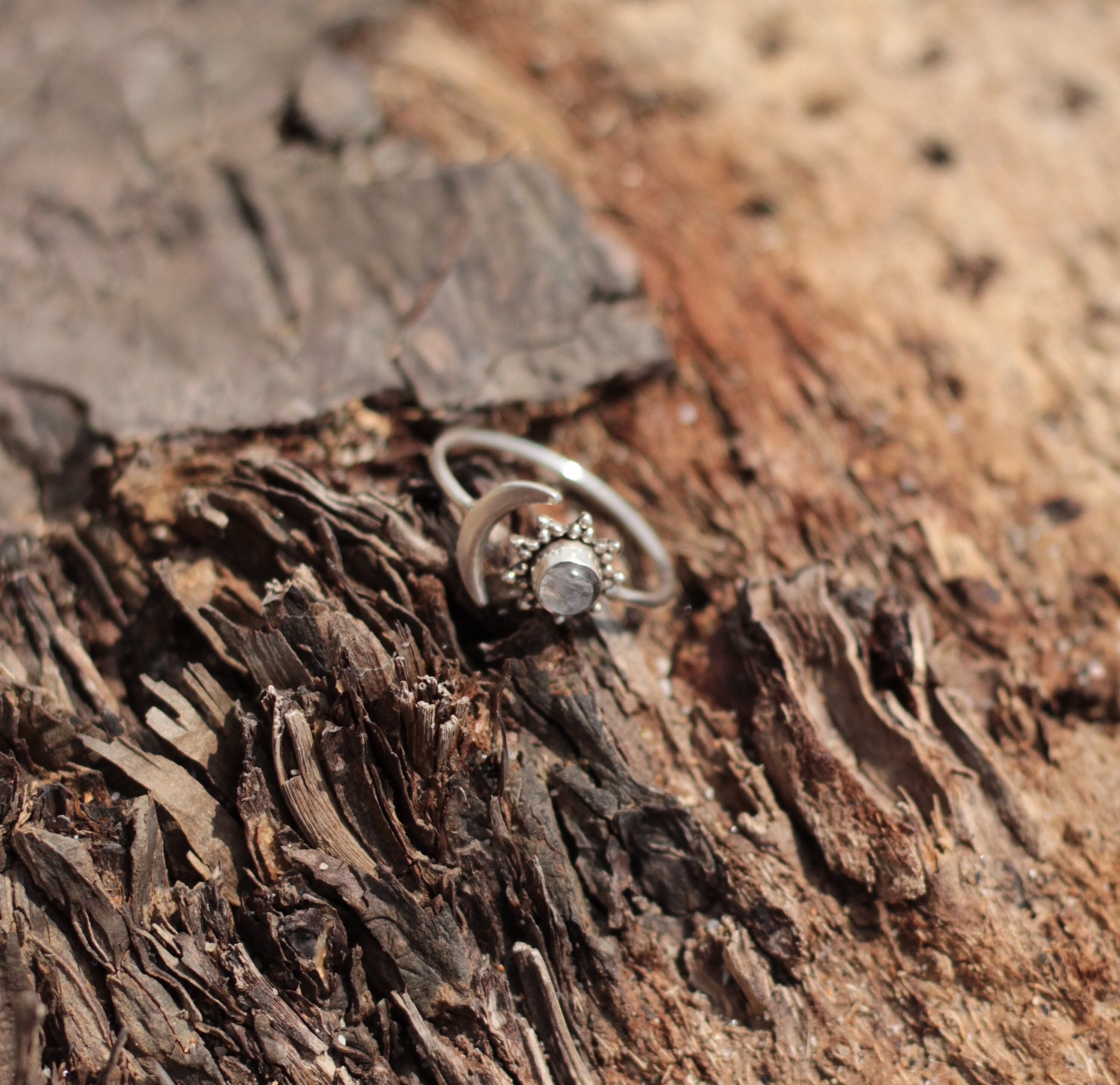 Fine Boho Ring Sun and Moon 925 Silver Made in Bali. Celestial | Etsy