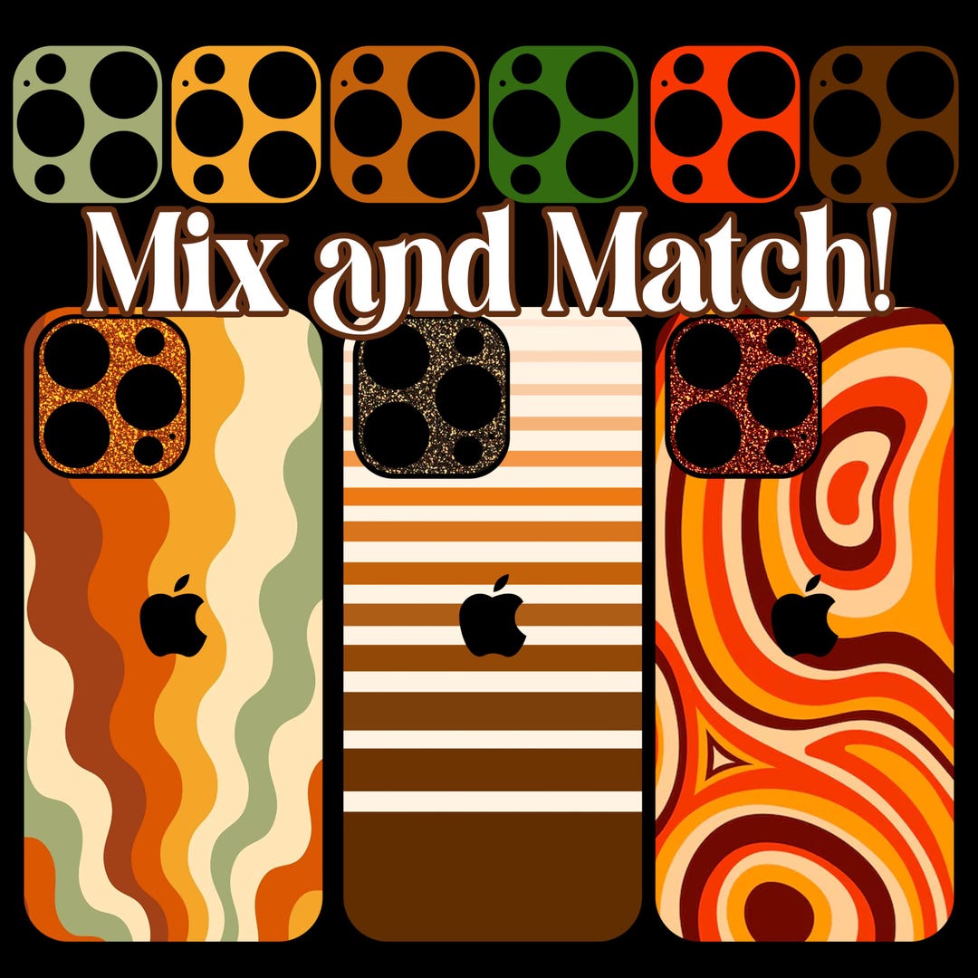 Funky 70's Lines iPhone Skin Pack - for Newer iPhone Models - 3 Phone ...
