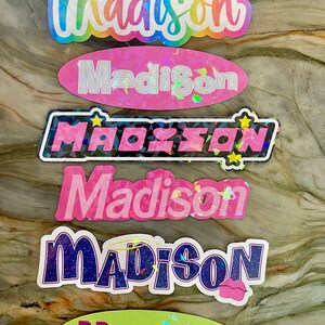 Personalized 90’s Logo Inspired Sticker Pack or Single Sticker - Bach ...