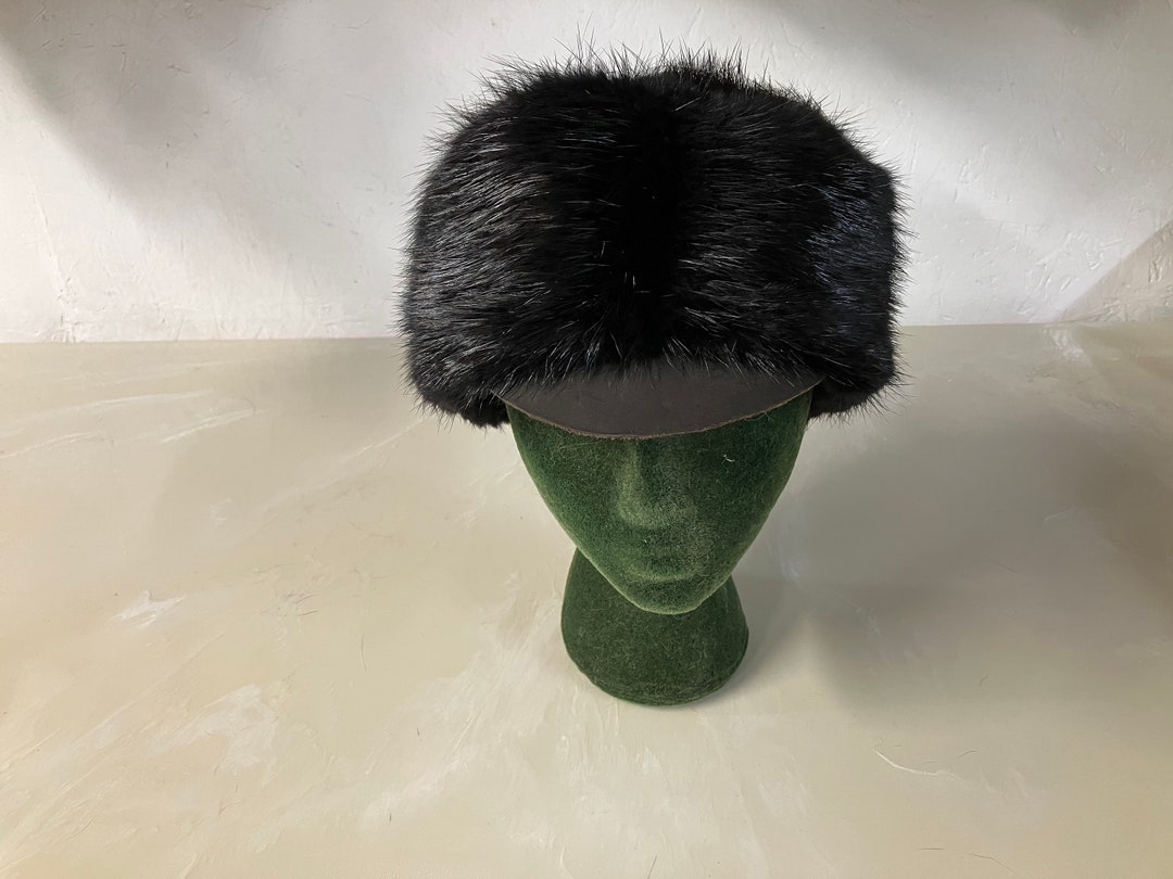 Handmade Beaver Fur Hat With Bill - Etsy