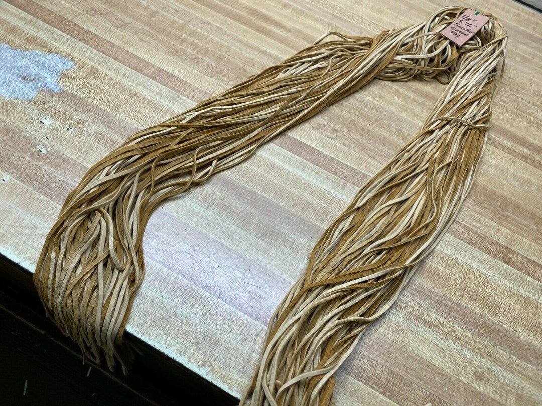 Tanned Deer Leather Lace 72" Long - Smoke Color - Etsy