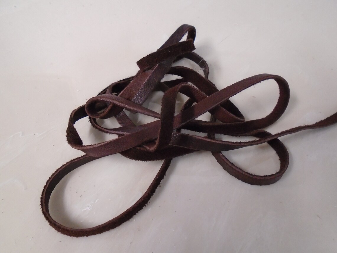 Tanned Dark Brown Deer Leather Lace 72 - Etsy