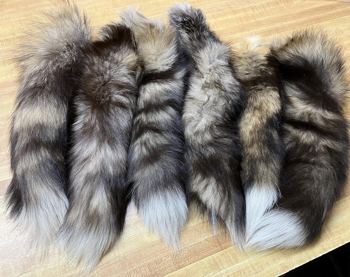 Dark Red Fox Tails With Keychain Option - Etsy