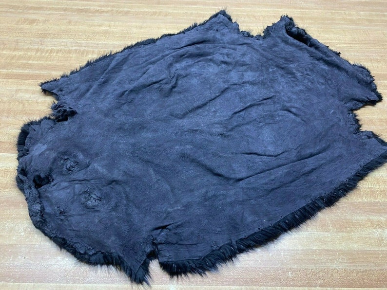 Tanned Beaver Dyed Black Fur Hide - Etsy