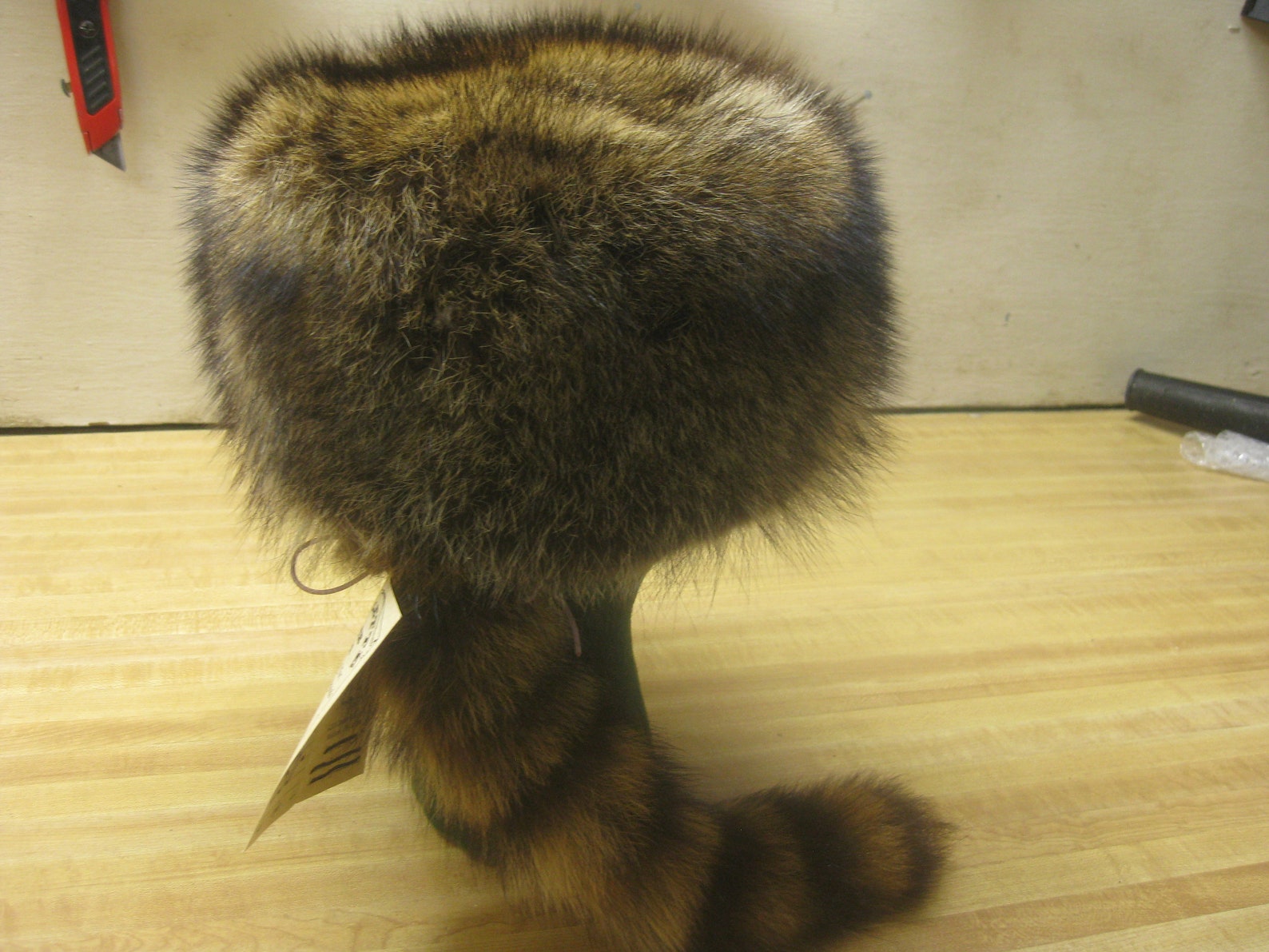 Handmade Raccoon Fur Hat With Face - Etsy