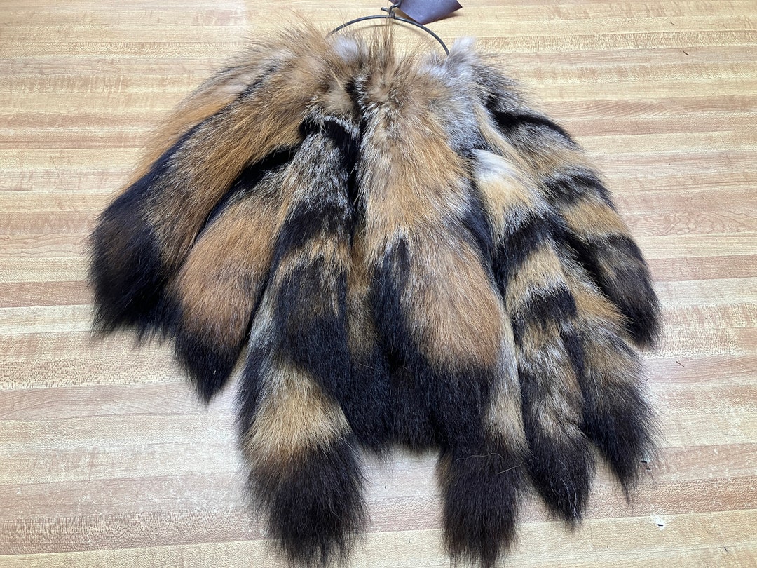 Grey Fox Tail Key Chain - Etsy